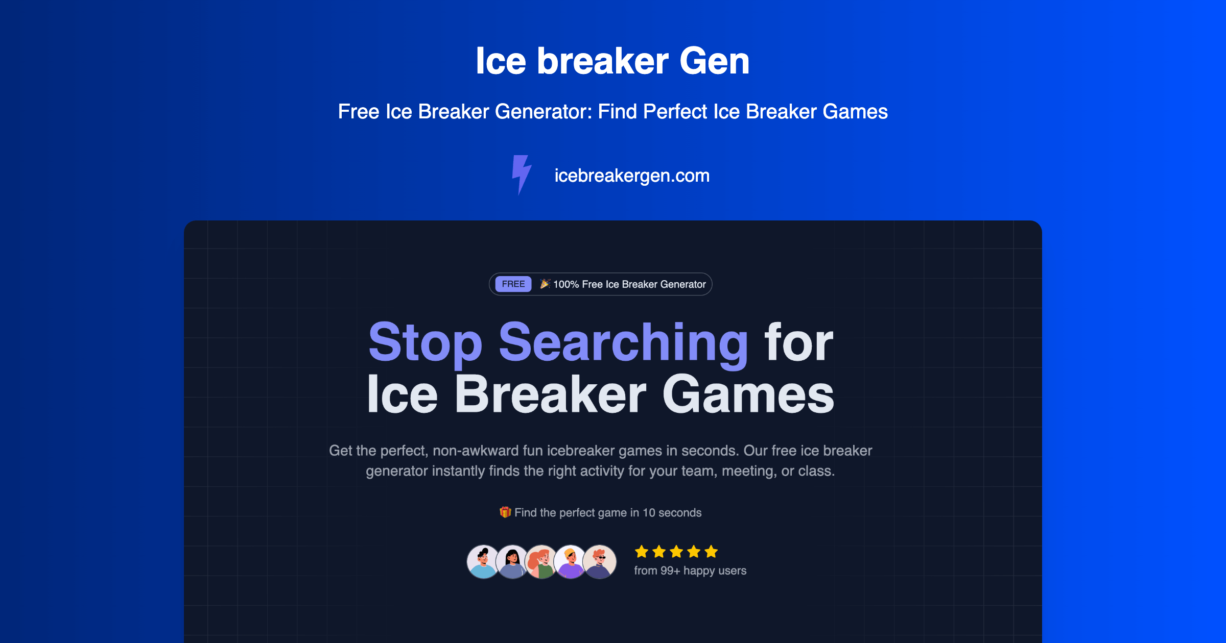 Free Ice Breaker Generator: Find Perfect Ice Breaker Games | Ice ...